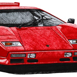 Lamborghini Countach Print 1970s Classic Supercars Wall Art - Etsy
