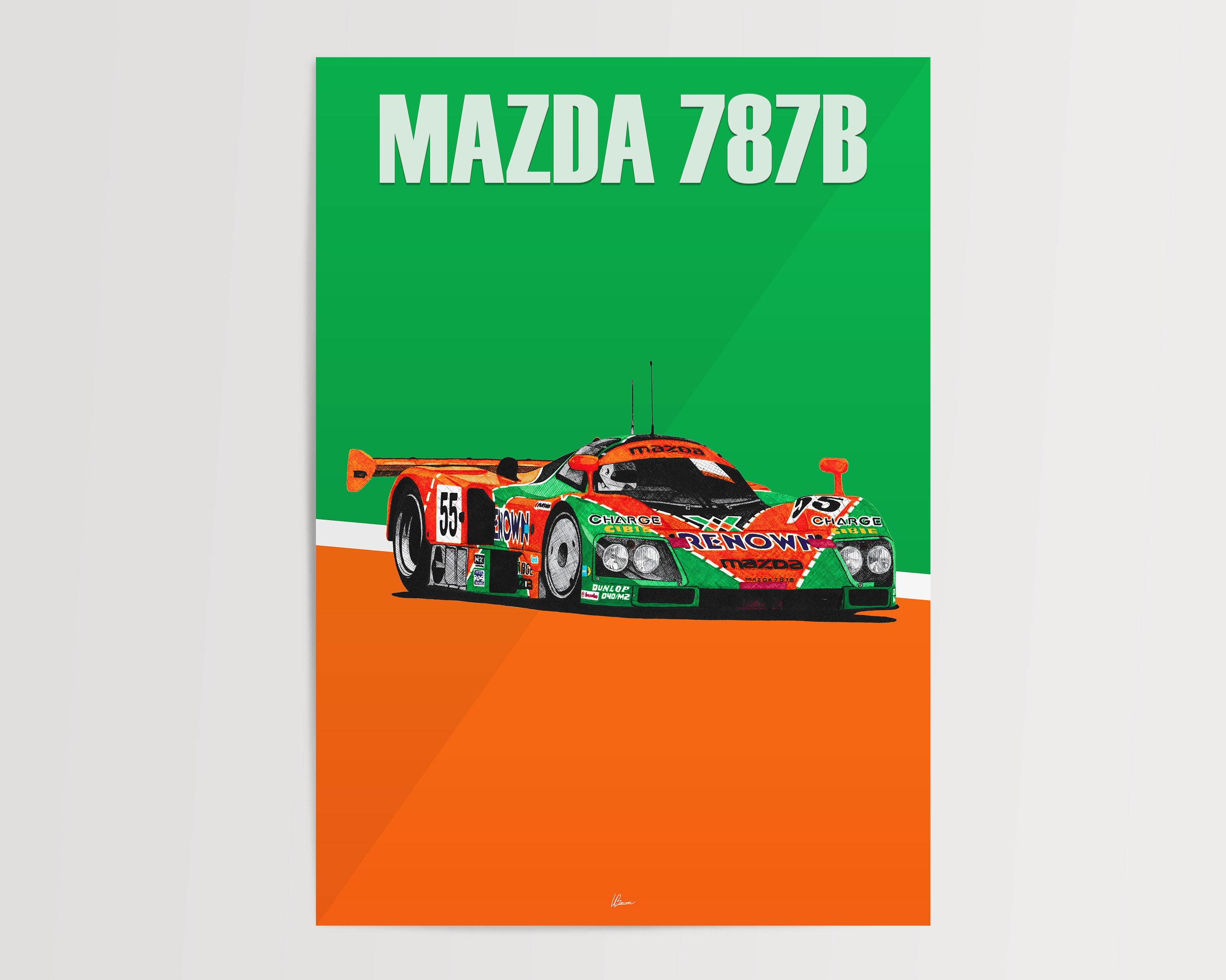 Mazda 787B Poster Racing Icons: Le Mans Prototypes Wall Art - Etsy
