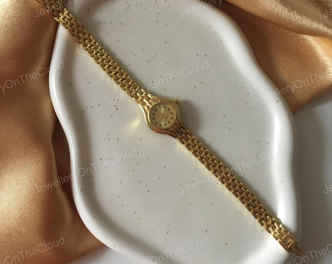 Vintage Women Watch, Gold Watch, Gemstone Watch, Dainty Watch, Vintage Watch, Dainty Gold Watch ...