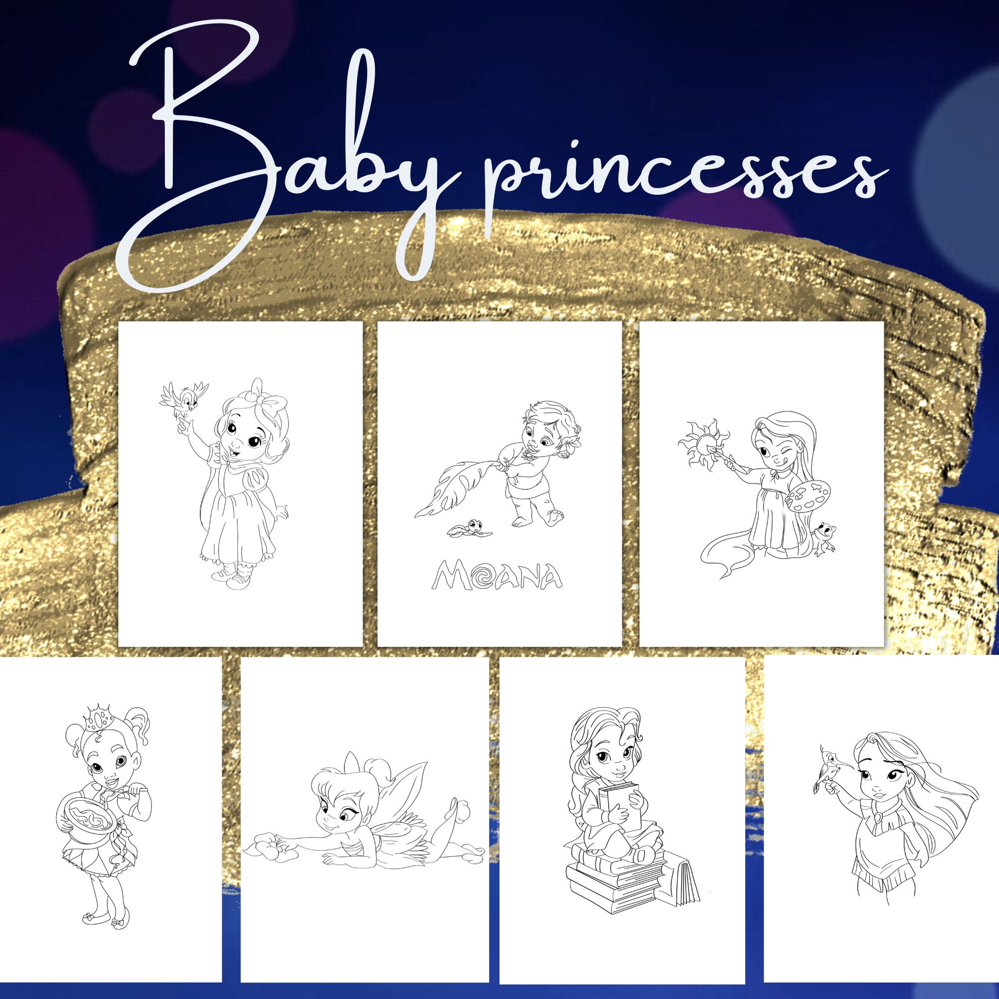 All Disney Baby Princesses Coloring Pages
