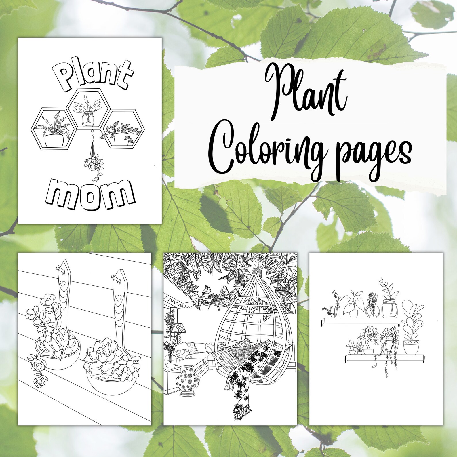 Printable Plant Coloring Pages, Trendy Coloring Pages, Plant Coloring ...