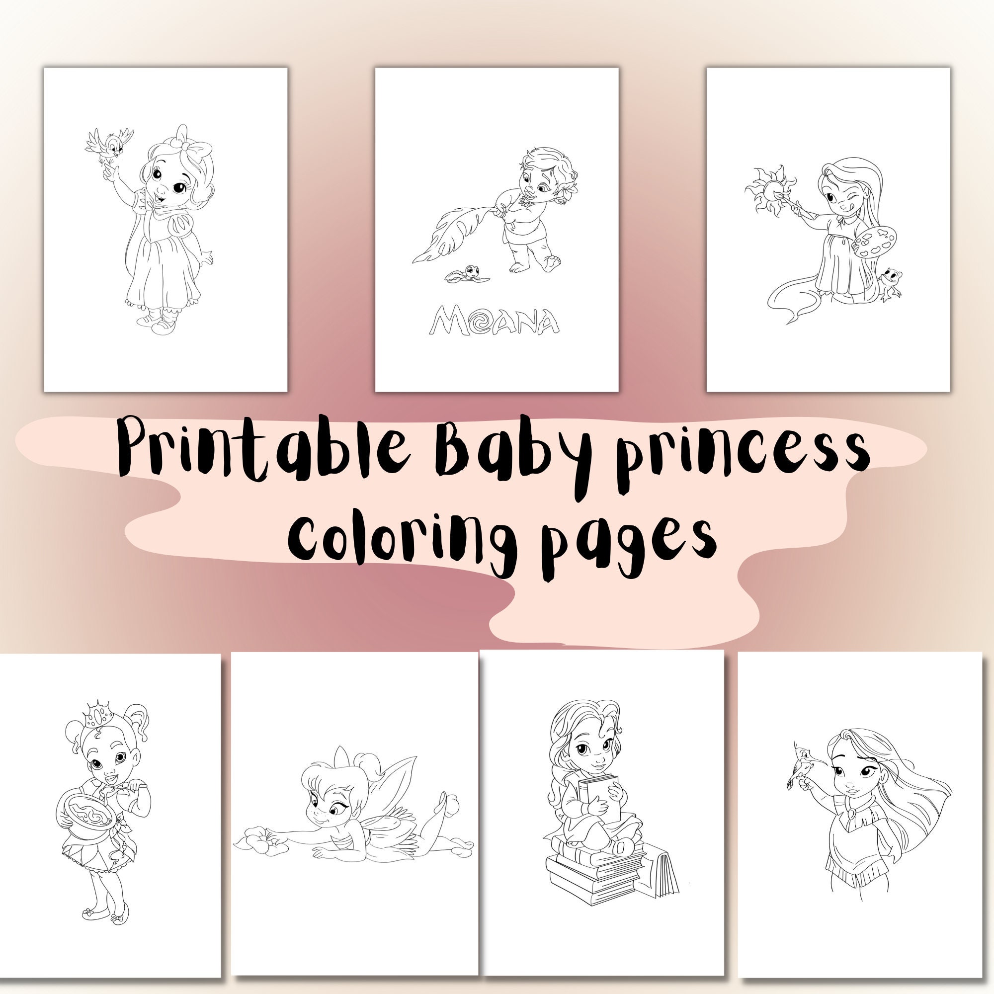 Coloring Pages Of Baby Princesses