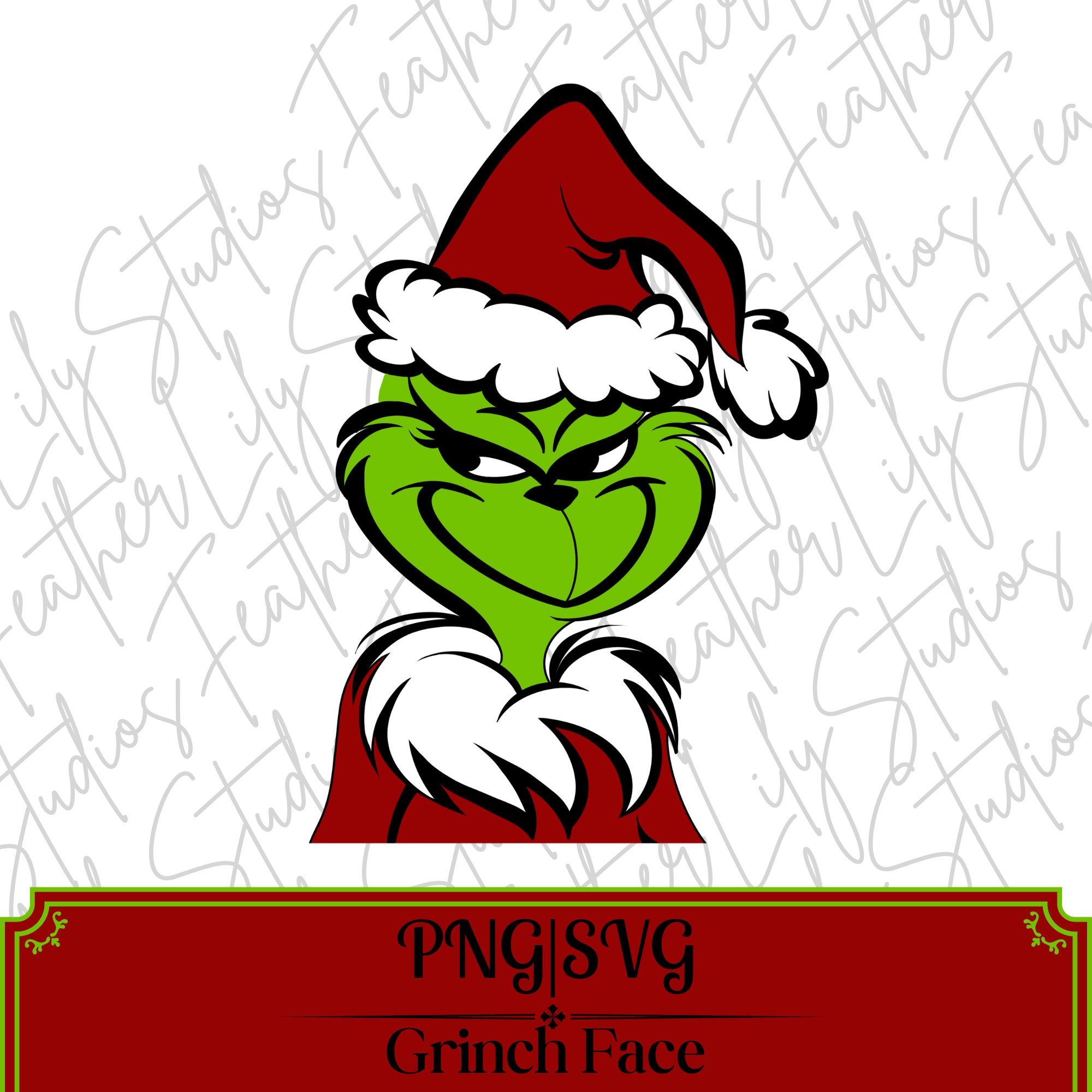 The Grinch Face Pngsvg - Etsy