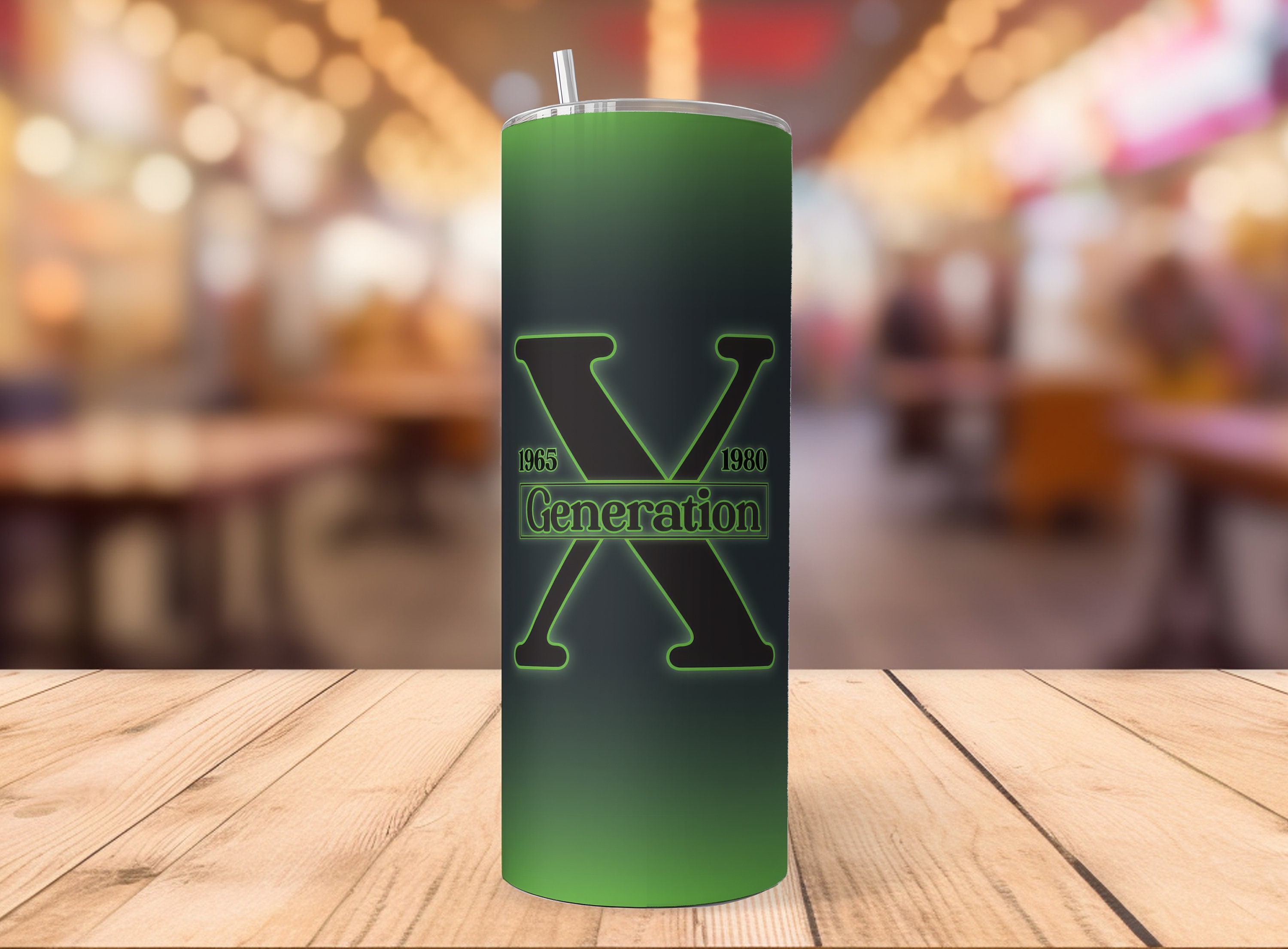 Generation X Sublimation PNG for 20 Oz Tumblers Dark, Edgy Gen X Design ...