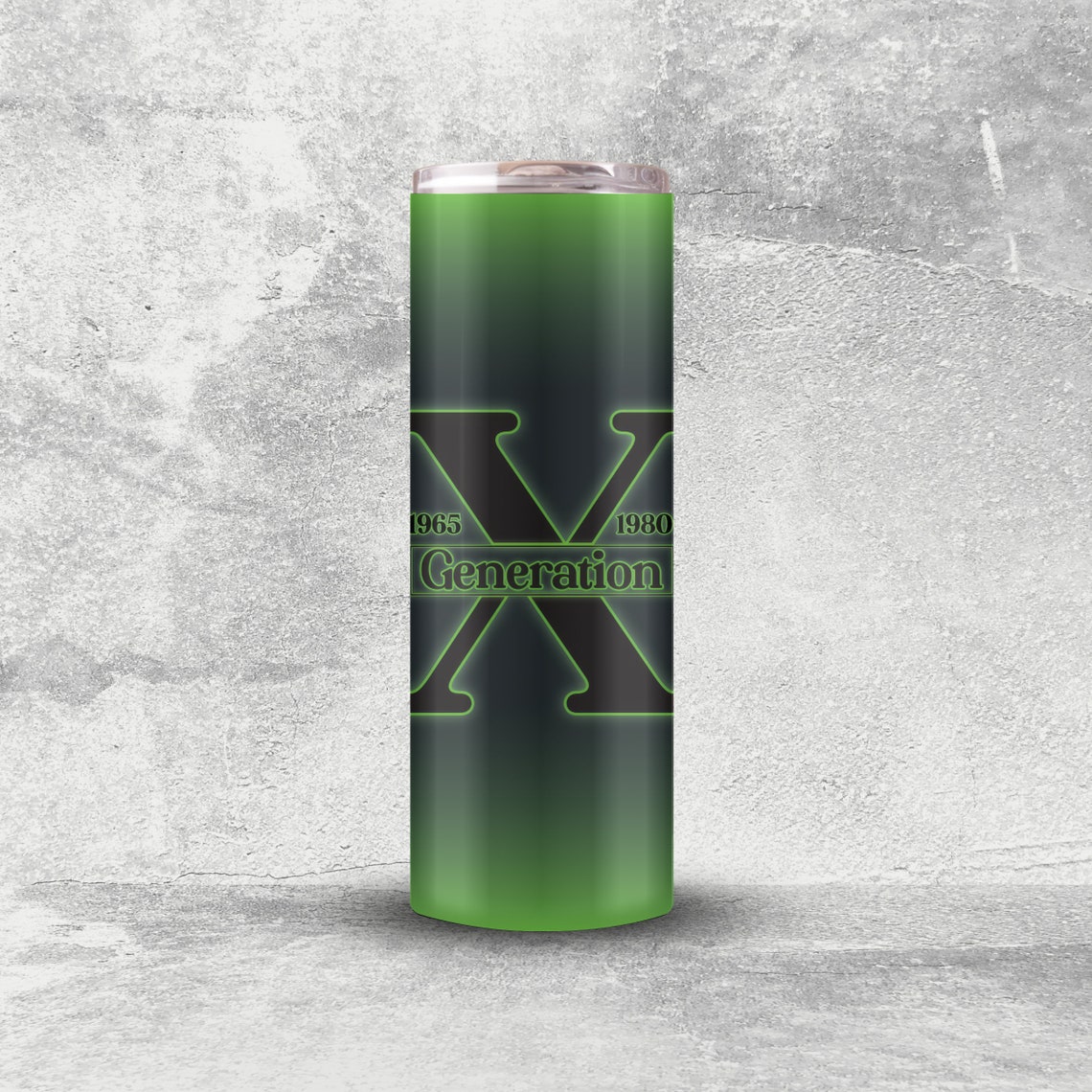 Generation X Sublimation PNG for 20 Oz Tumblers Dark, Edgy Gen X Design ...