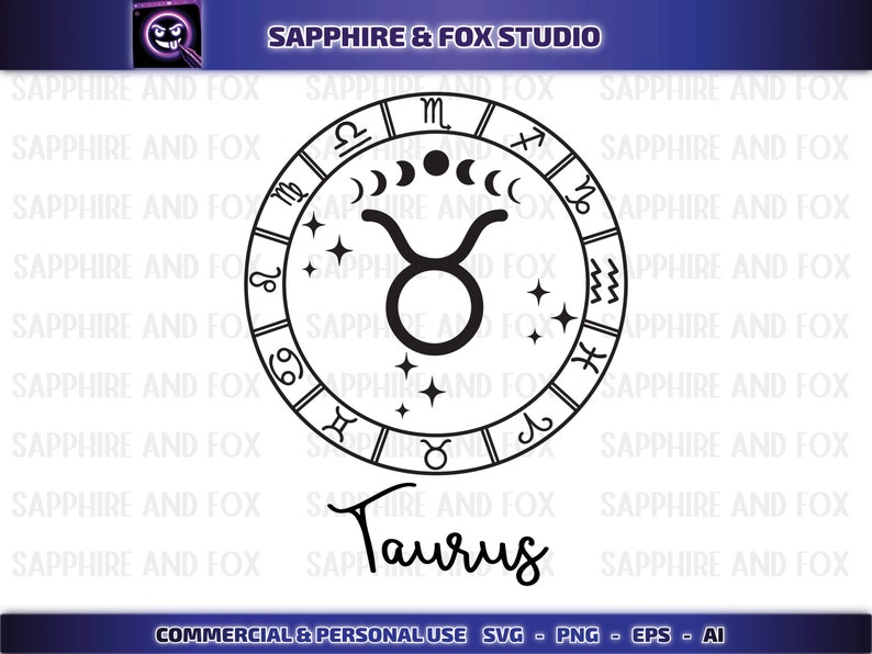 Taurus SVG, Zodiac Sign SVG, Zodiac SVG, Cricut Cut File, Zodiac Shirt ...