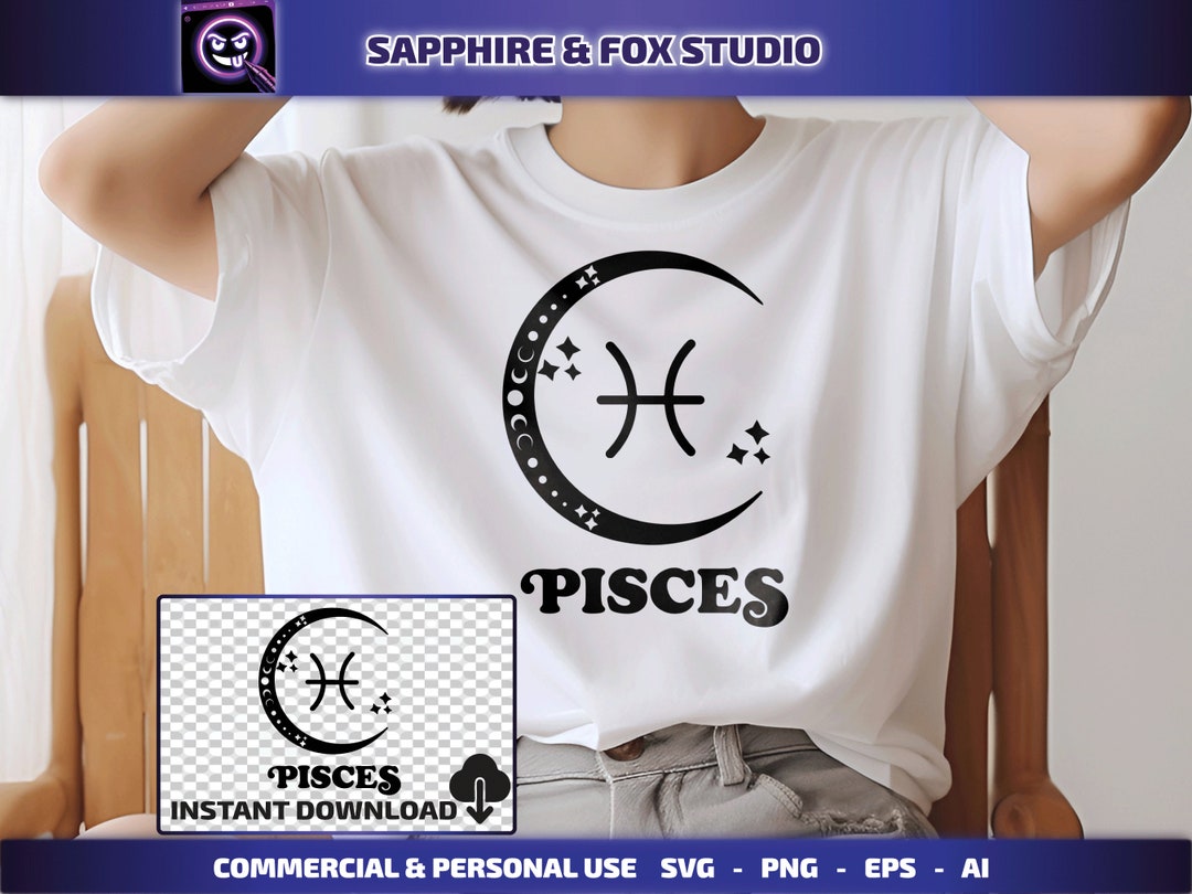 Pisces SVG, Zodiac Sign SVG, Cricut Cut File, Astrology Signs, Zodiac ...
