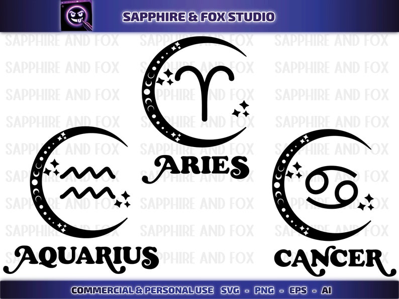 Zodiac Sign SVG, Zodiac SVG, Cricut Cut File, Astrology Signs, Zodiac ...