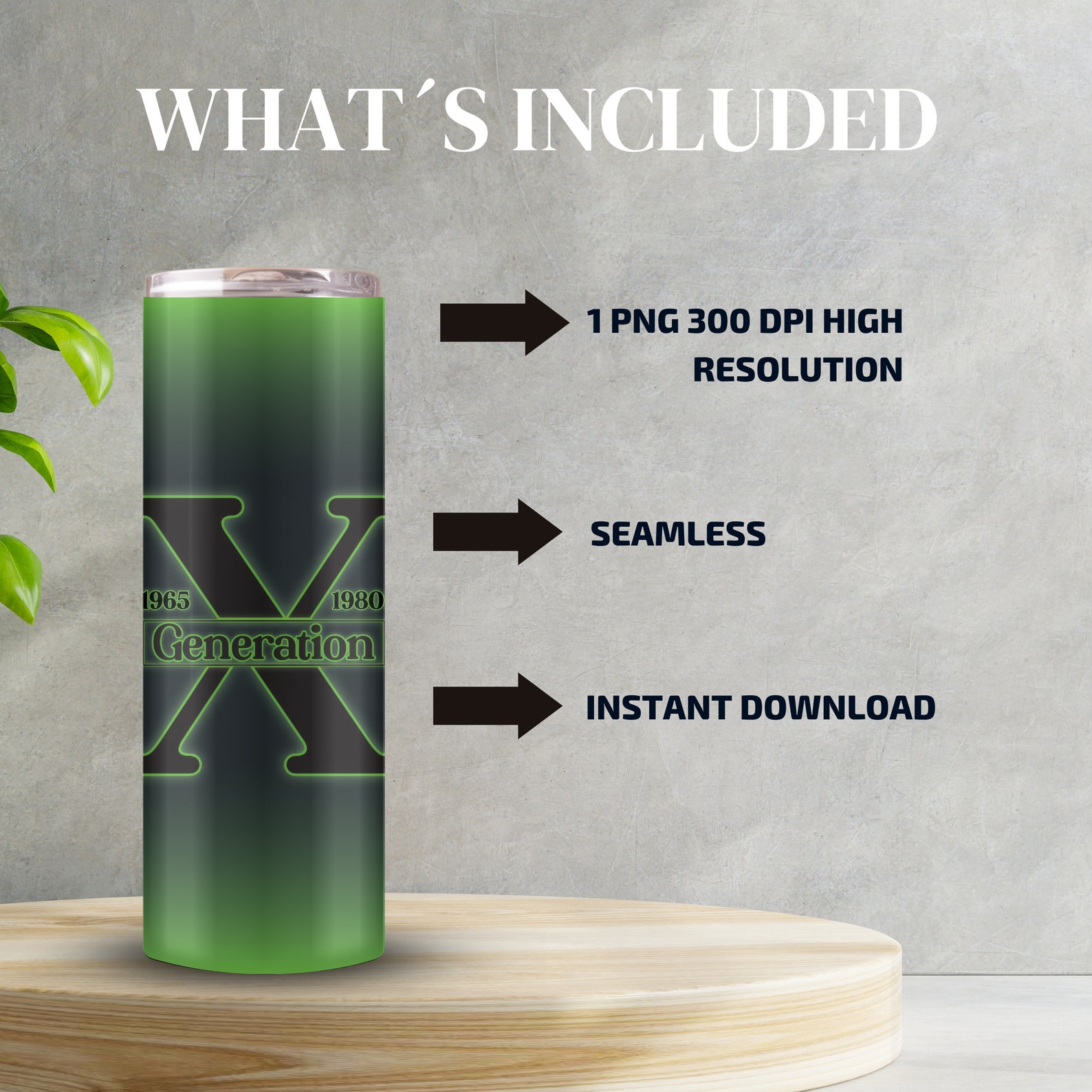 Generation X Sublimation PNG for 20 Oz Tumblers Dark, Edgy Gen X Design ...