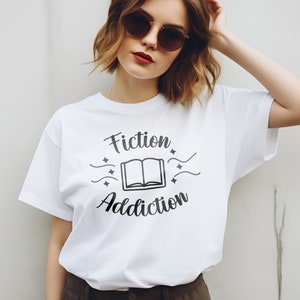 Fiction Addiction SVG, Reading SVG, Book Lover Shirt, Gifts for Book ...