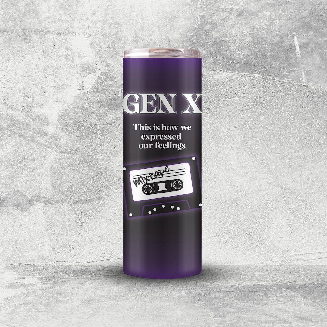 Gen X Tumbler Wrap - Mixtape PNG for Gen X, Retro Tumbler Graphics, Gen ...