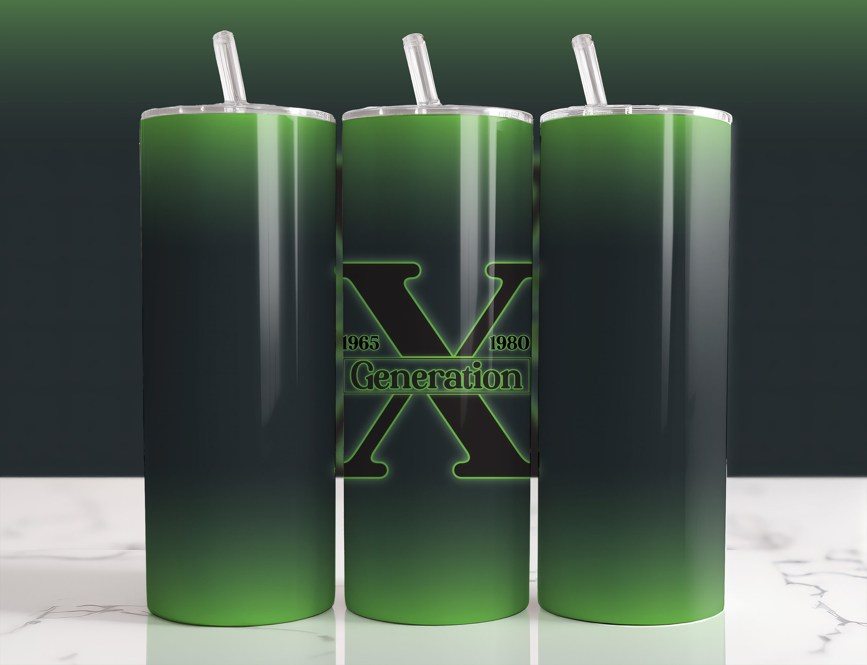 Generation X Sublimation PNG for 20 Oz Tumblers Dark, Edgy Gen X Design ...