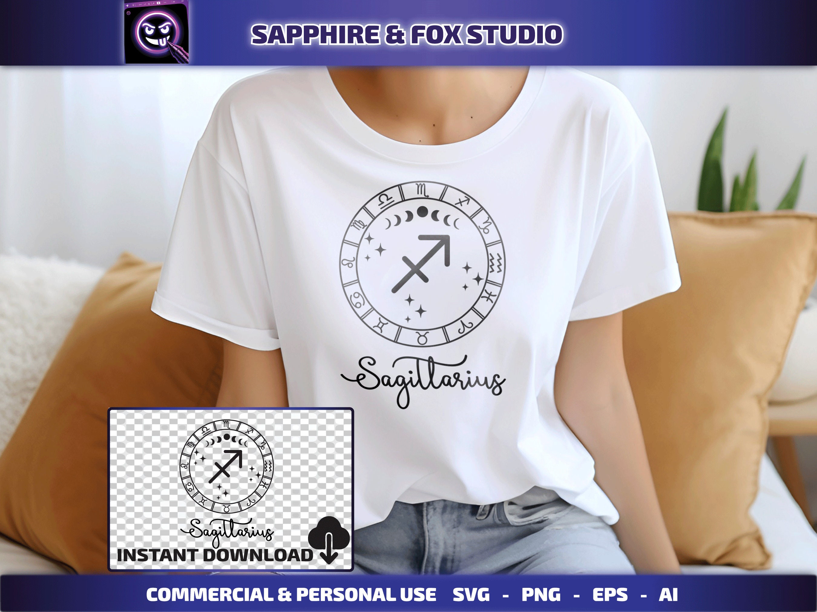 Sagittarius SVG, Zodiac Sign SVG, Cricut Cut File, Astrology Signs ...
