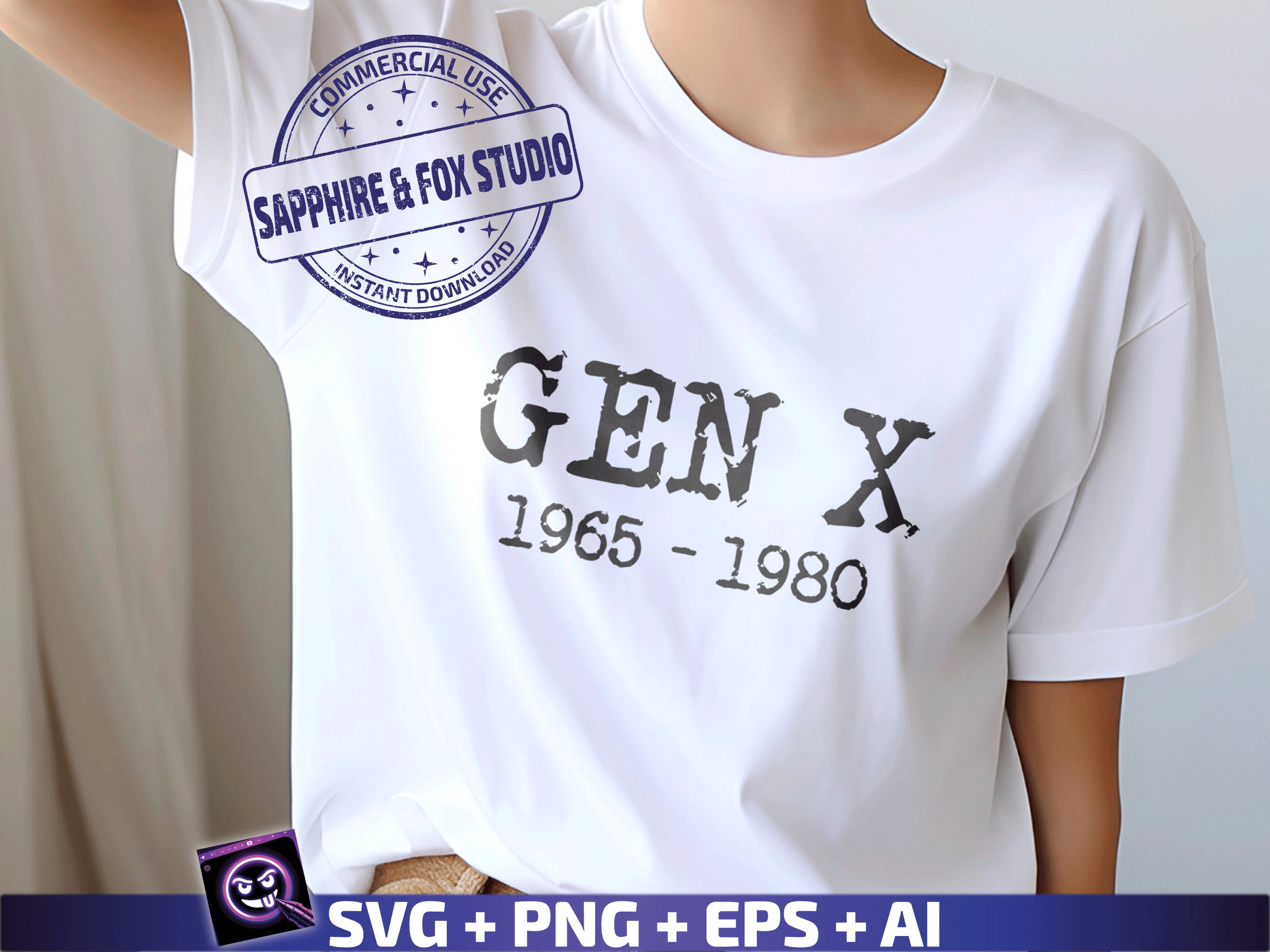Gen X 1965-1980 SVG, Gen X SVG, Generation X SVG, Retro Gen X Shirt ...