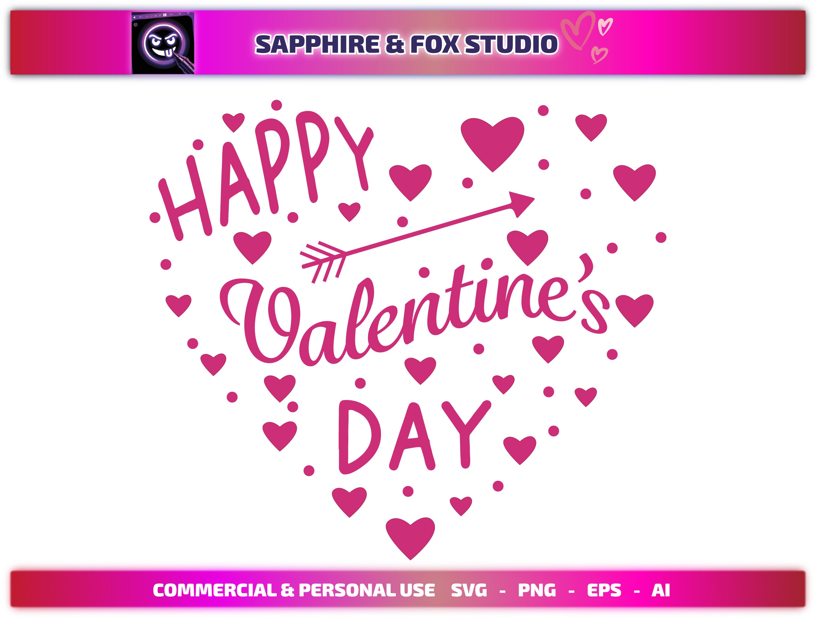 Happy Valentine's Day Heart SVG | Valentine's Day SVG | Cricut SVG ...
