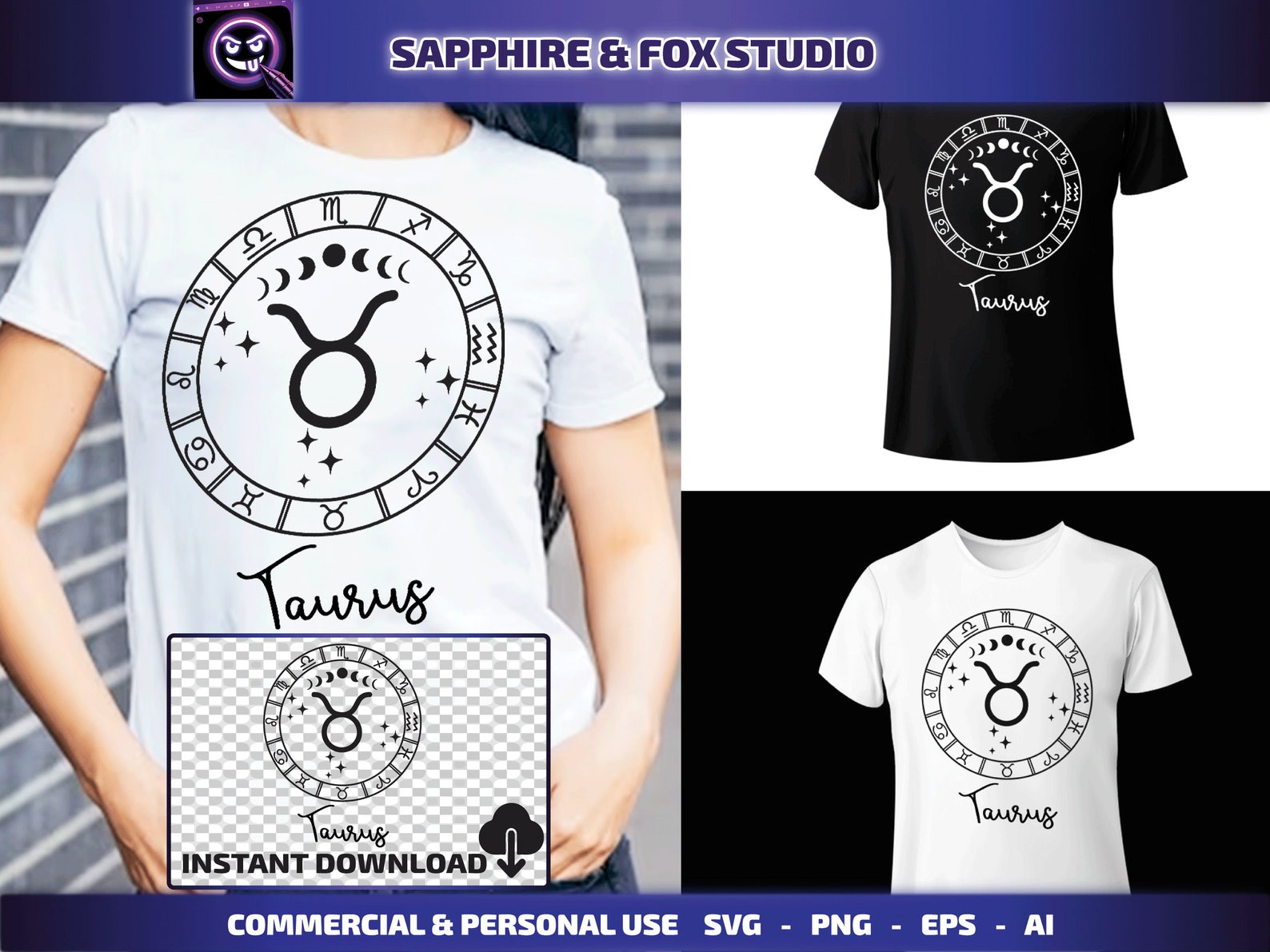 Taurus SVG, Zodiac Sign SVG, Zodiac SVG, Cricut Cut File, Zodiac Shirt ...