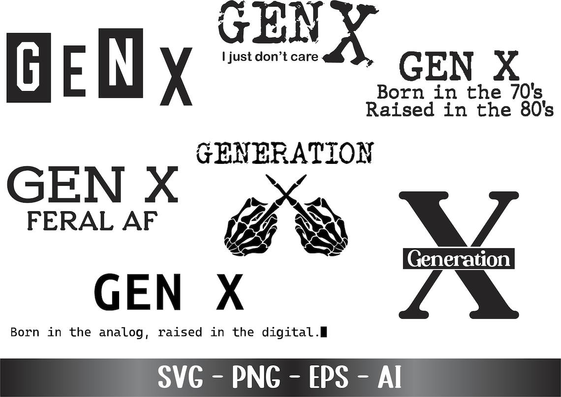 Gen X SVG Bundle, Generation X SVG, Gen X PNG, Retro Gen X Shirt, Gift ...
