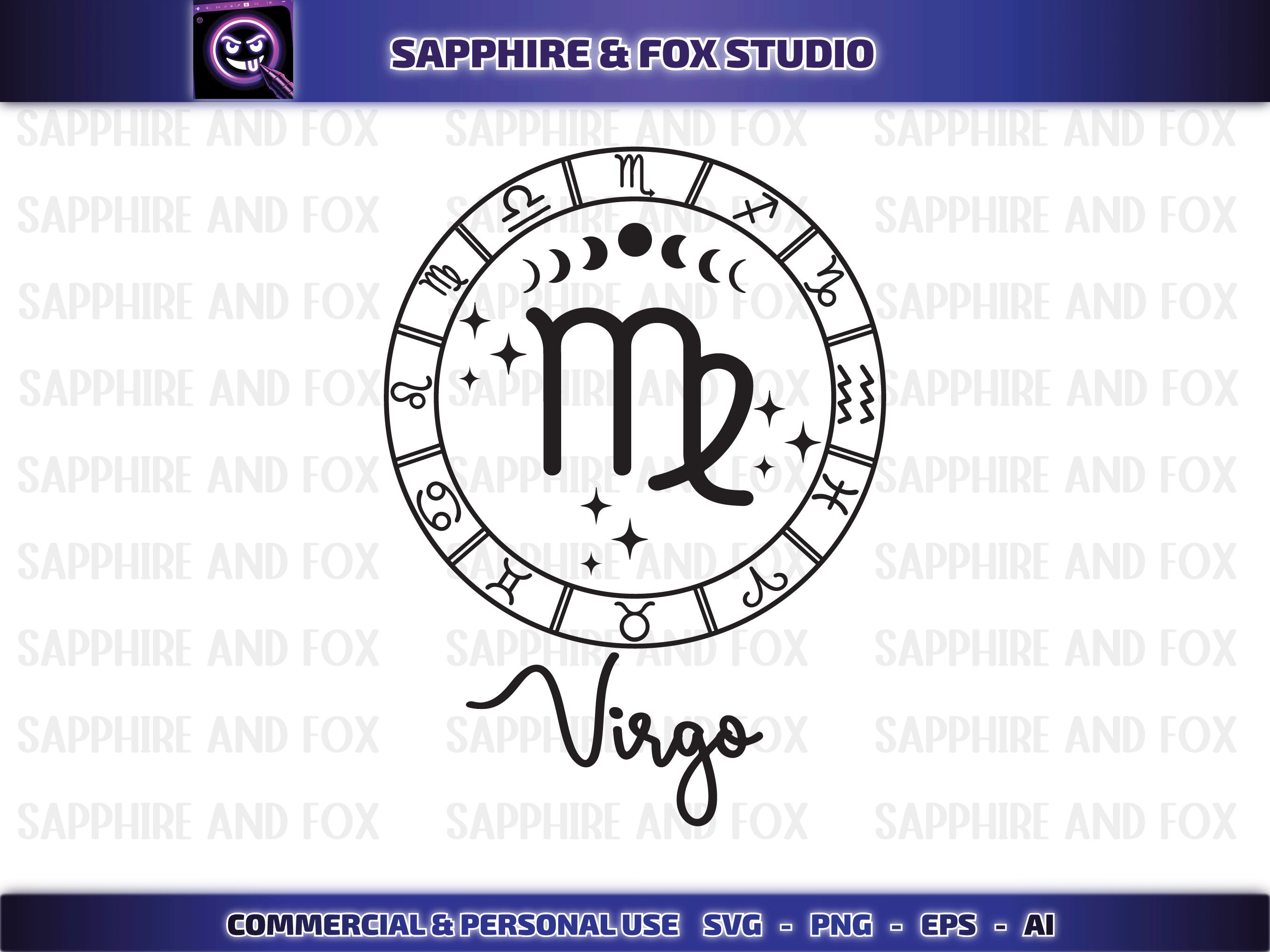 Virgo SVG, Zodiac SVG, Cricut Cut File, Zodiac Sign SVG, Zodiac Shirt ...
