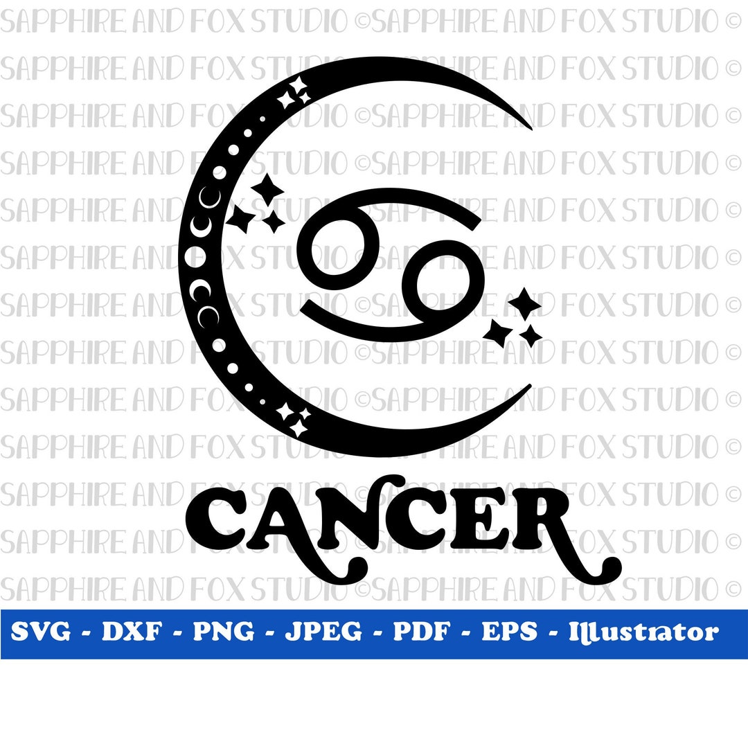 Cáncer SVG Signos del Zodíaco SVG Archivo de corte Cricut - Etsy México