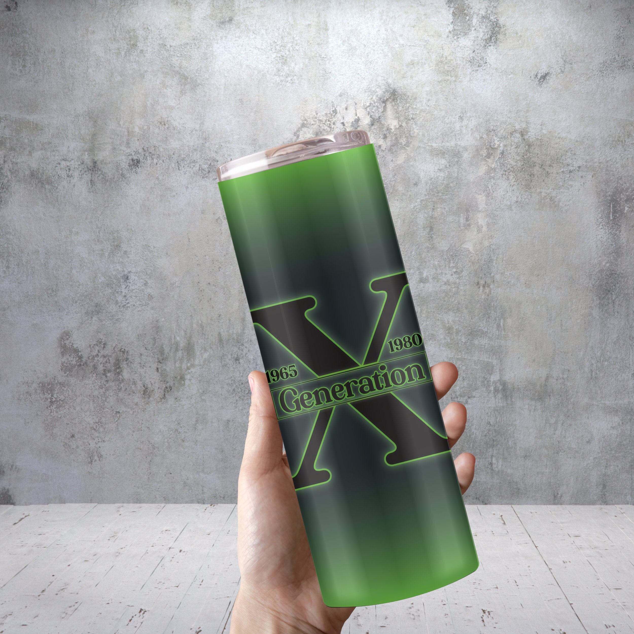 Generation X Sublimation PNG for 20 Oz Tumblers Dark, Edgy Gen X Design ...