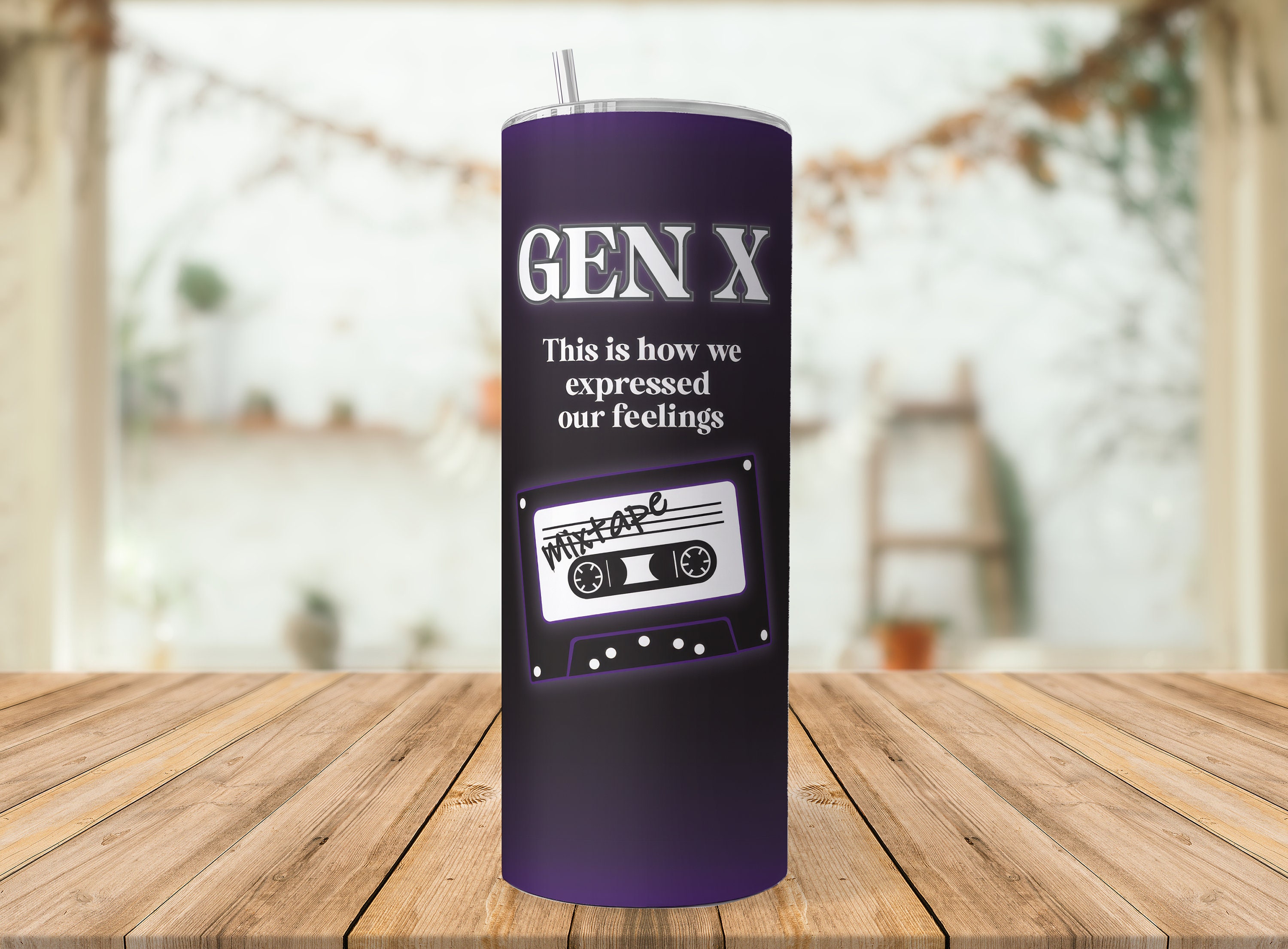 Gen X Tumbler Wrap Mixtape PNG for Gen X, Retro Tumbler Graphics, Gen X ...