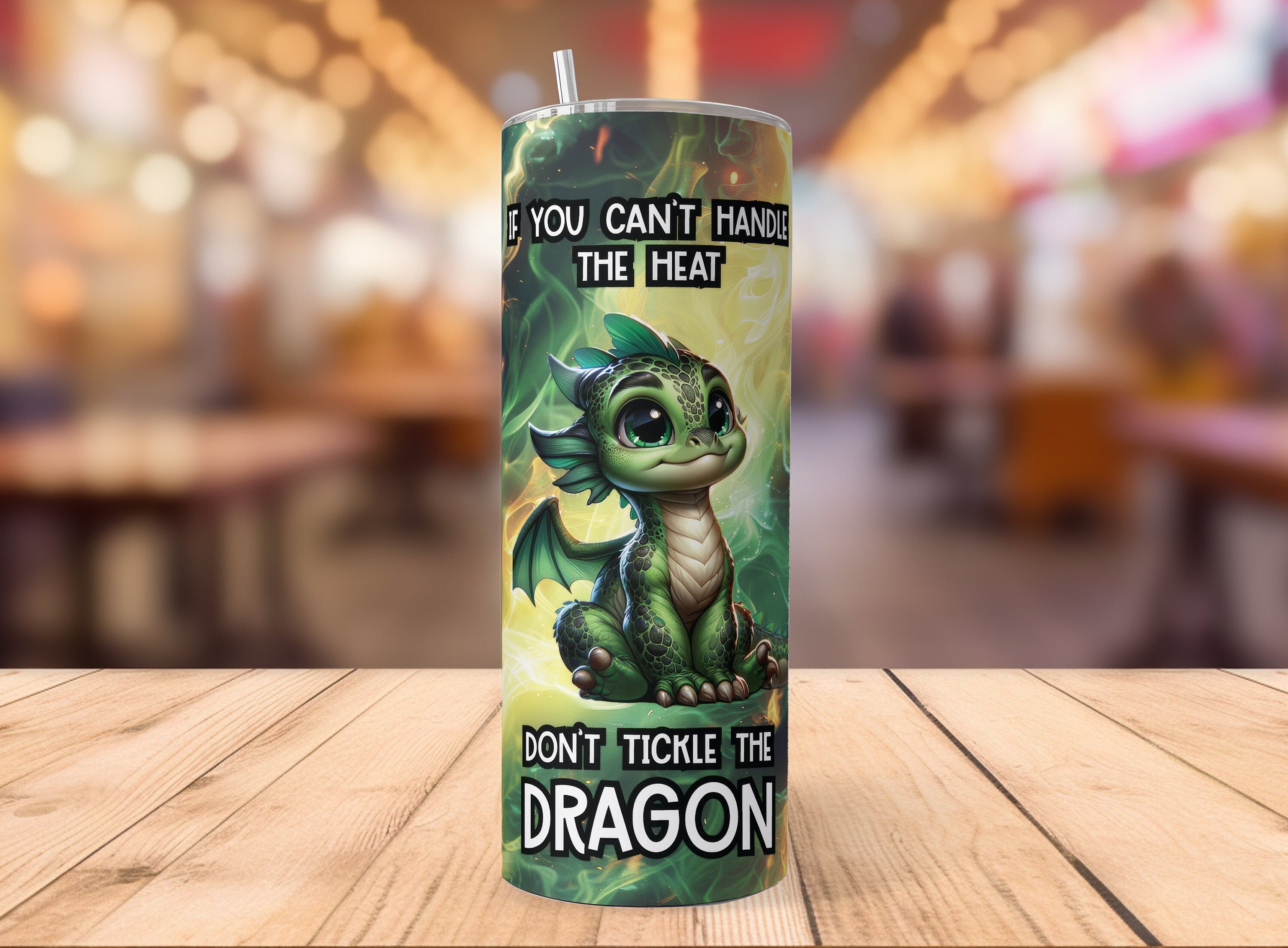 Dragon Humor Sublimation Design PNG, "if You Can't Handle the Heat ...