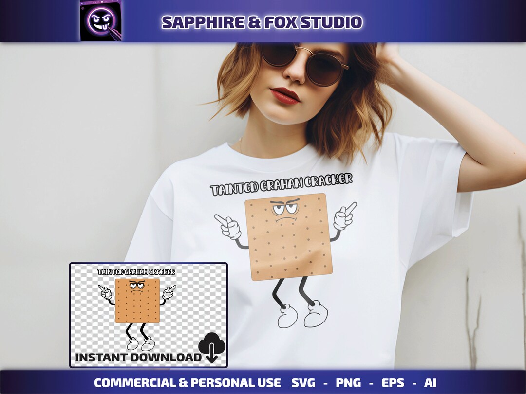 Tainted Graham Gracker SVG, Sarcastic Svg, Adult Humor Svg, Quirky ...