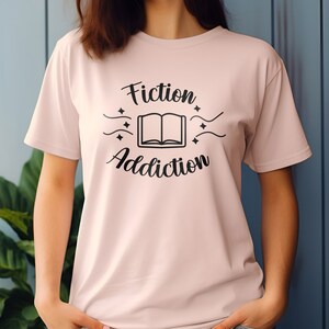 Fiction Addiction SVG, Reading SVG, Book Lover Shirt, Gifts for Book ...