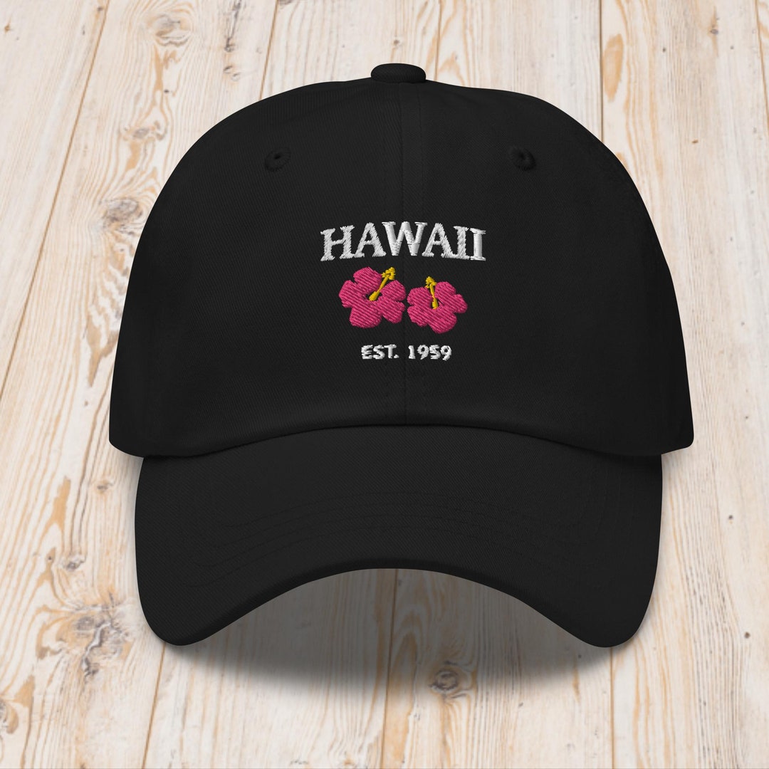 Embroidered Hawaii Cap, Aesthetic Hibiscus Flower Dad Hat, Cute ...