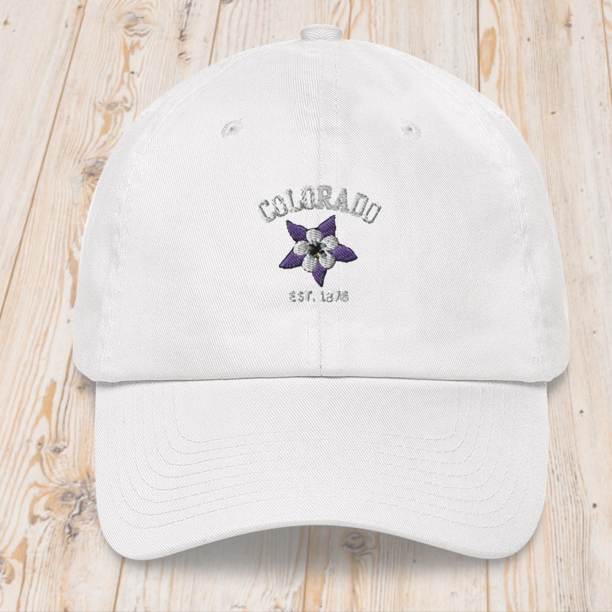 Embroidered Colorado Cap, Aesthetic Columbine Flower Dad Hat, Cute ...
