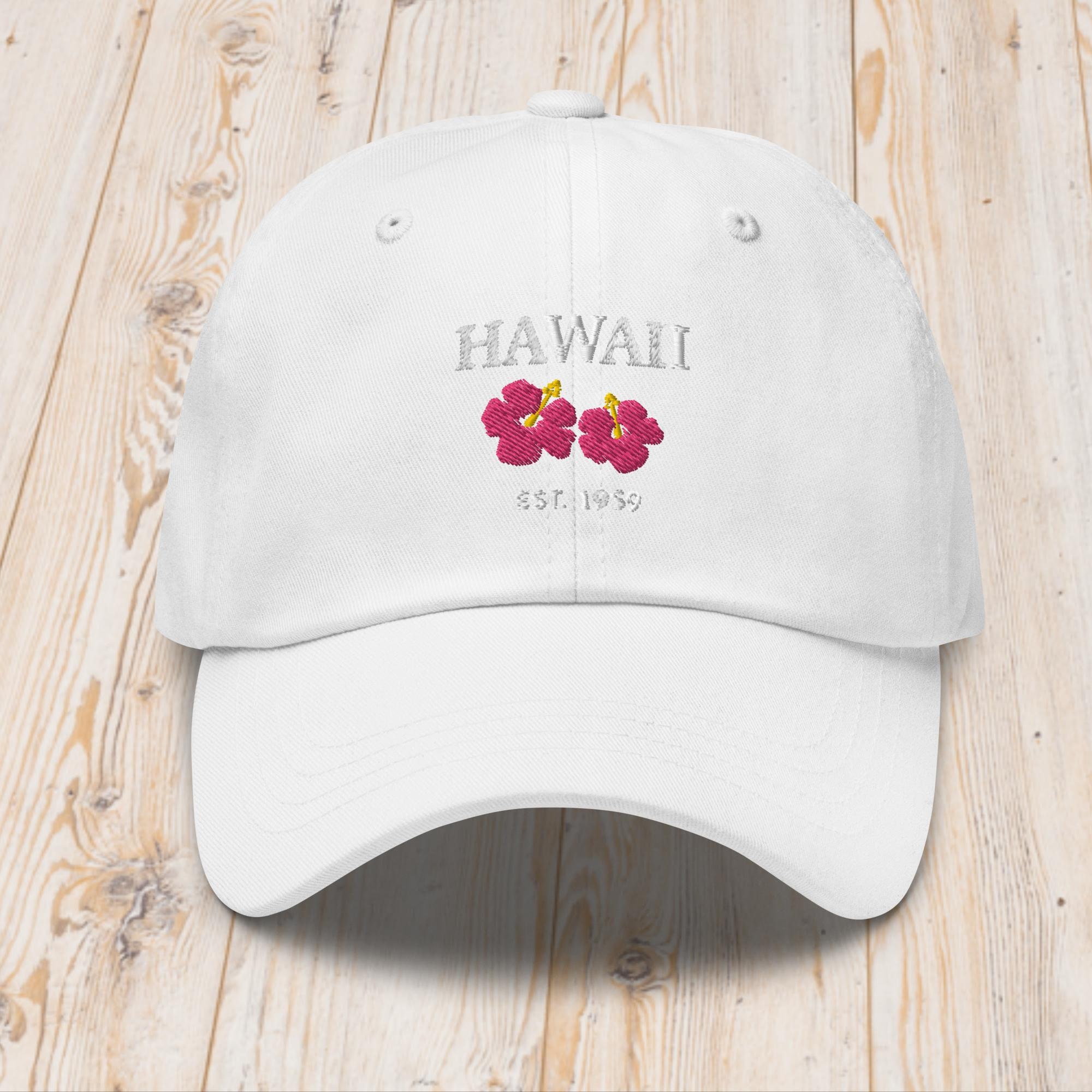 Embroidered Hawaii Cap Aesthetic Hibiscus Flower Dad Hat - Etsy