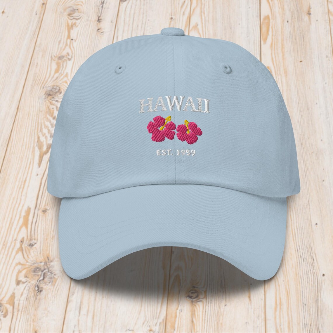 Embroidered Hawaii Cap Aesthetic Hibiscus Flower Dad Hat - Etsy