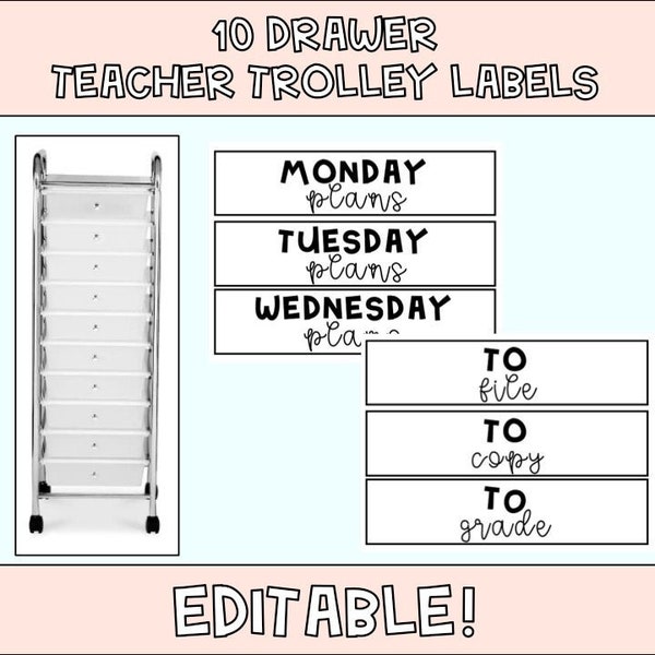 Teacher Rolling Cart - Etsy