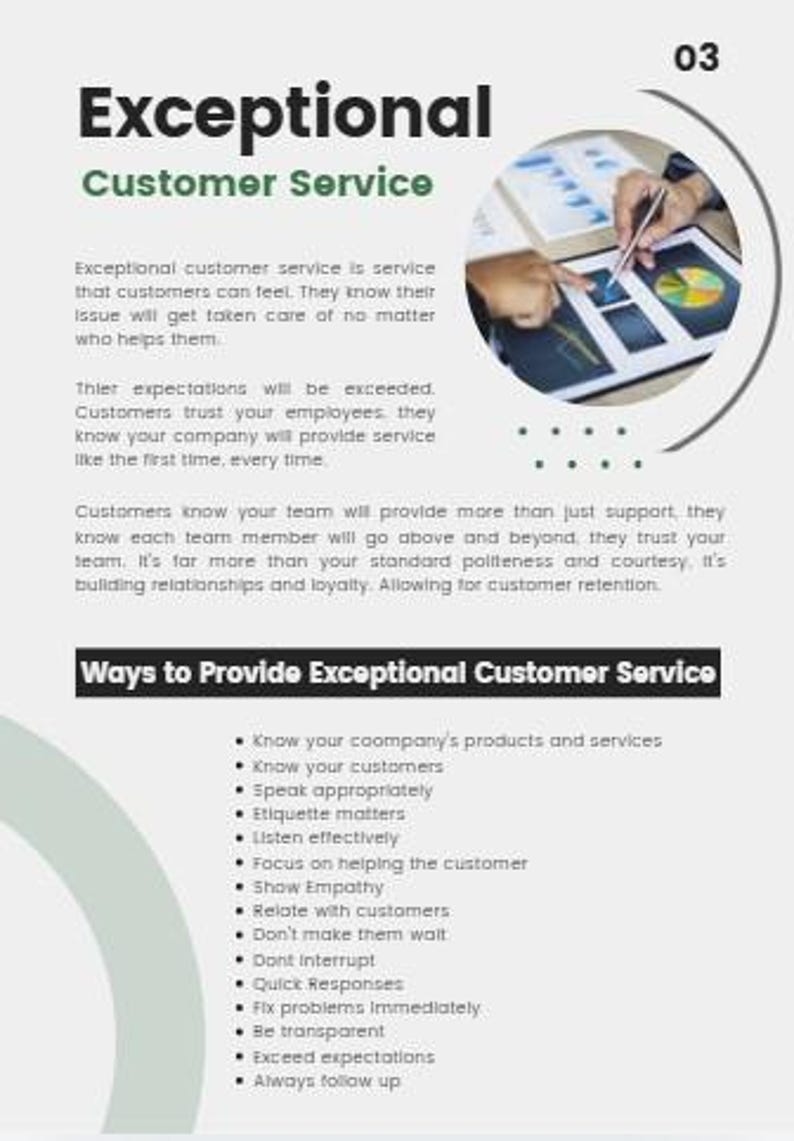 Customer Service Training Guide | Instant Download - Etsy