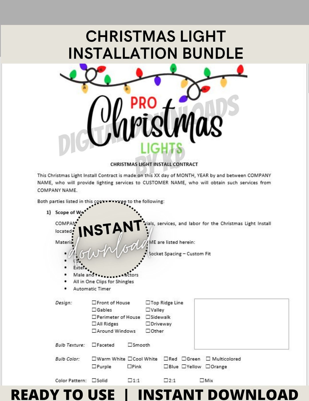Christmas Light Install Bundle | Install Lighting Contract | Christmas ...