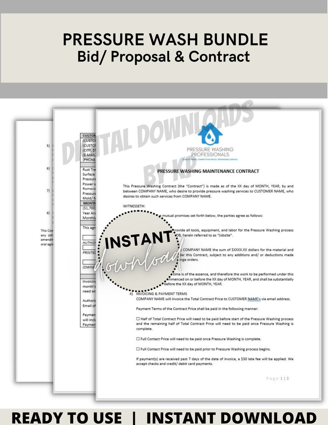 Powerwash Maintenance Proposal | Pressure Washing | Cold Calling ...