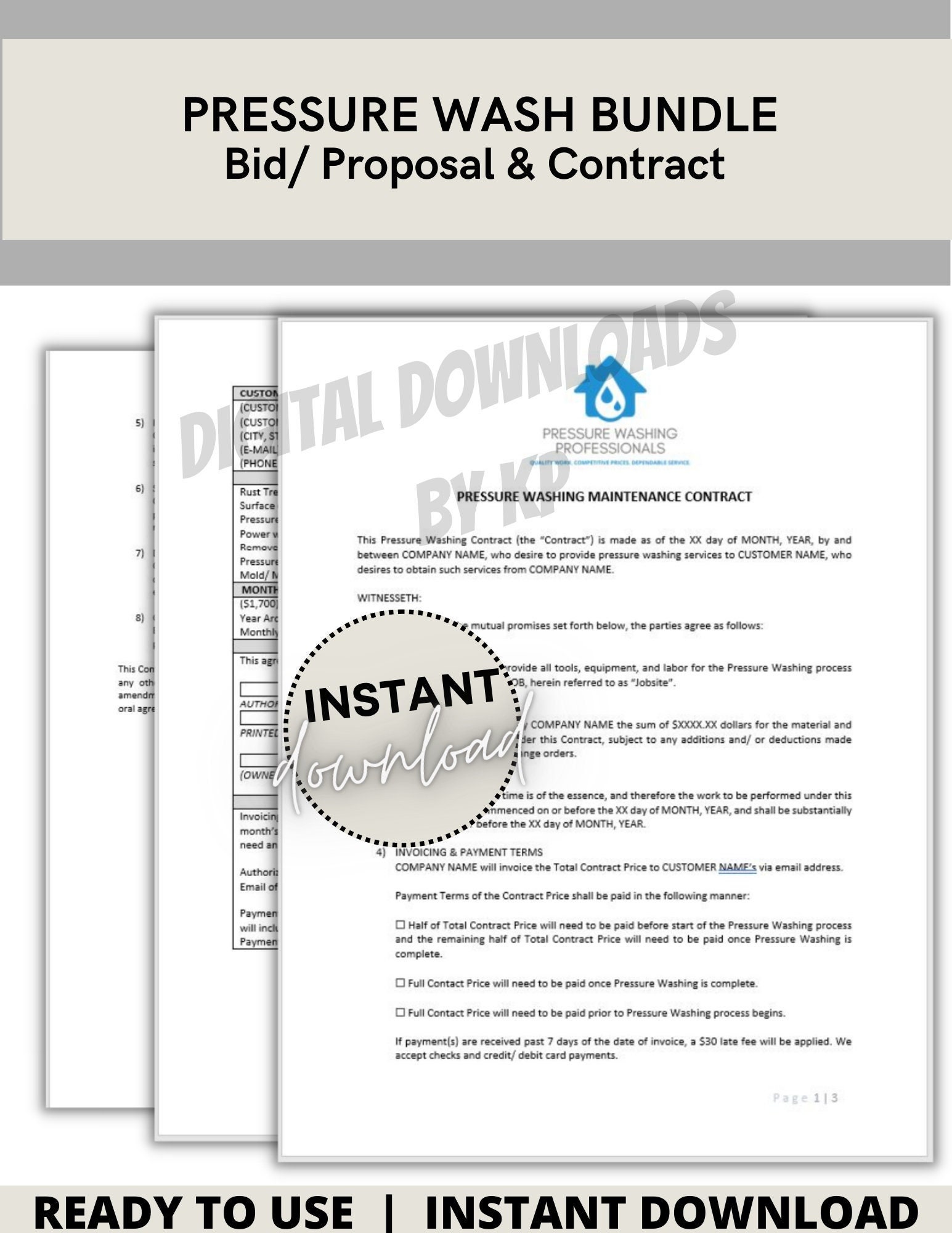Powerwash Maintenance Proposal | Pressure Washing | Cold Calling ...