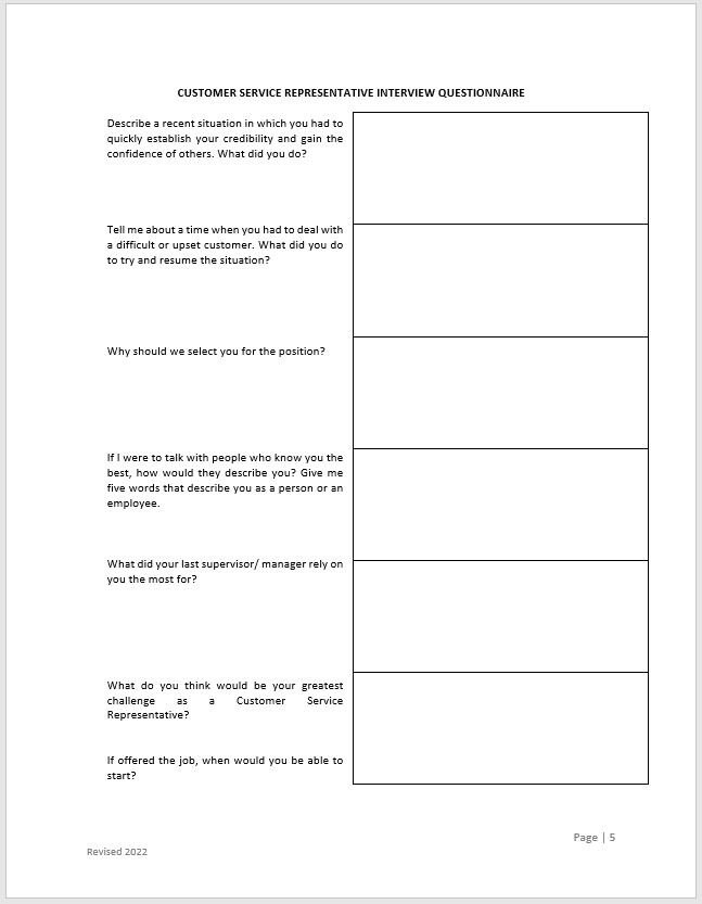 Interview Questionnaire | Onboarding | HR Template | New Hire Questions ...