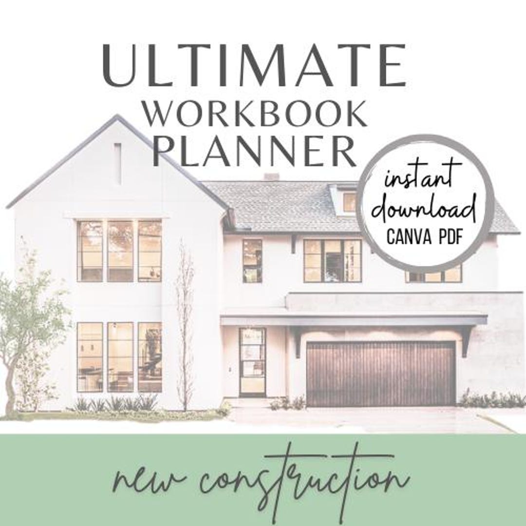New Construction Planner Workbook | Digital Download | Guide | New ...