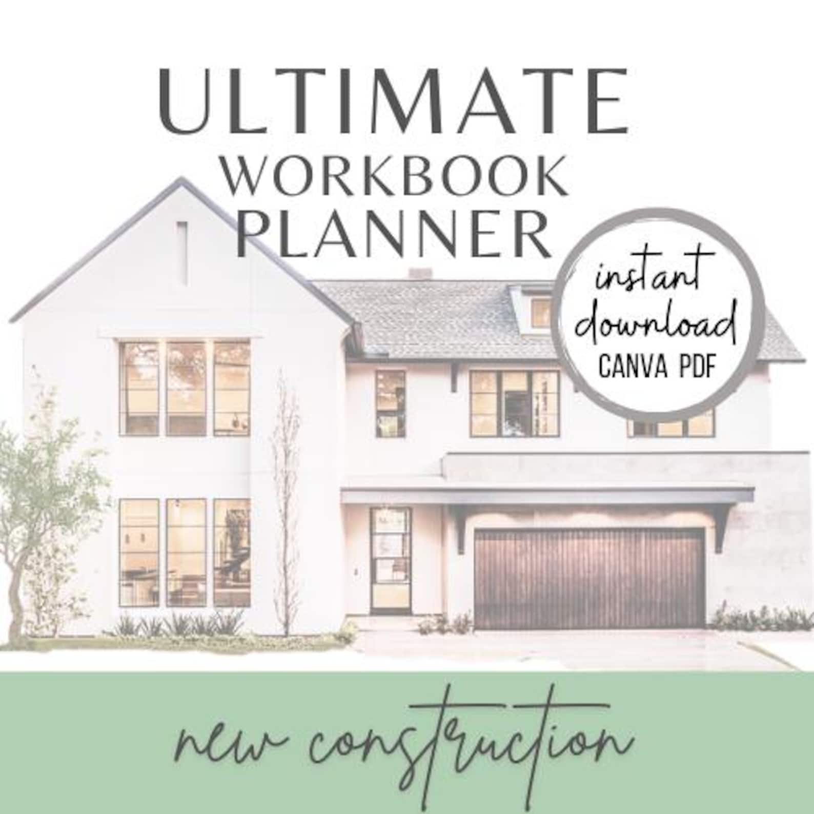 New Construction Planner Workbook | Digital Download | Guide | New ...
