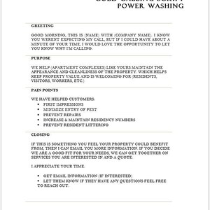 Powerwash Maintenance Proposal | Pressure Washing | Cold Calling ...