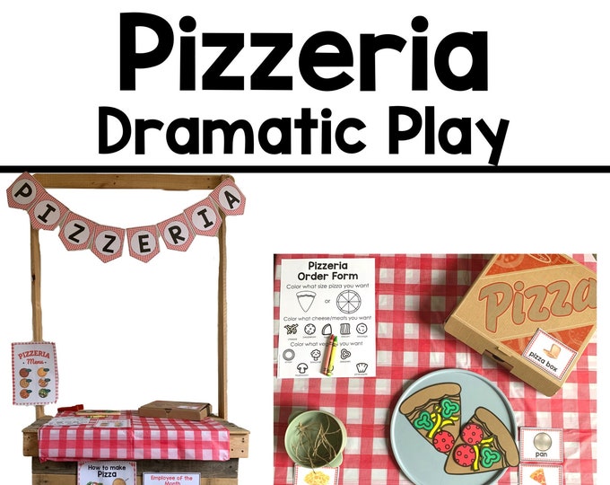 PRINTABLE Pizza Shop Dramatic Play Preschool Sensory Play Elementary ...