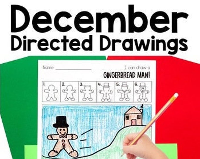 Diciembre Dirigido Dibujos con Formas / Invierno / Navidad - Etsy España