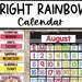 Bright Rainbow Calendar | Editable | Colorful Classroom Decor ...