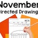 November Directed Drawings With Shapes | Thanksgiving | Fall | Autumn ...