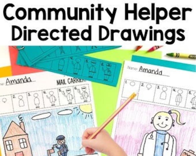 Community Helper Directed Drawings With Shapes People - Etsy
