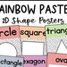 Pastel Rainbow Dalmatian 2D Shape Posters | Classroom Decor | Printable ...