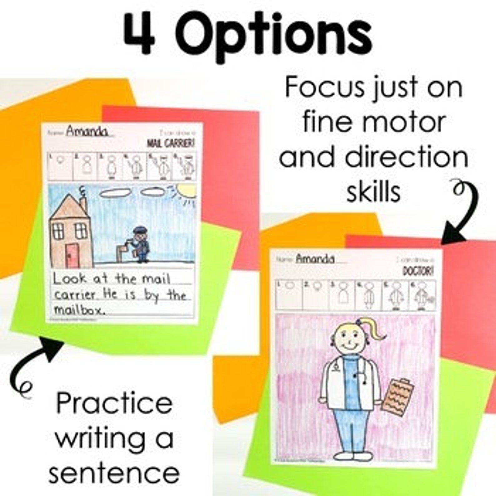 Community Helper Directed Drawings With Shapes | People - Etsy