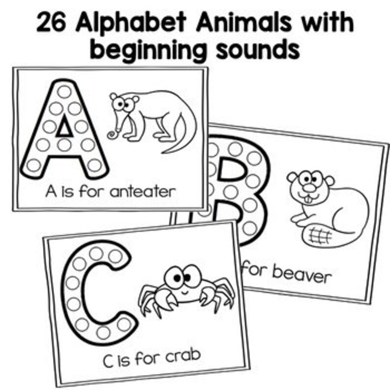 Alphabet Bingo Dot Marker Center | Fine Motor | Craft Center - Etsy