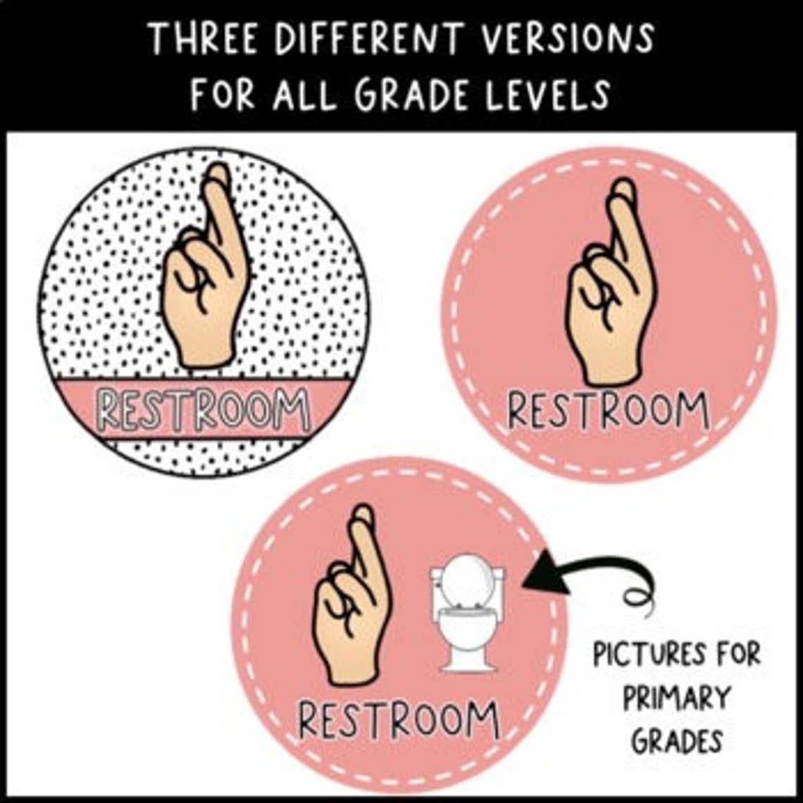 Pastel Rainbow Dalmatian Multicultural Hand Signals for Classroom ...